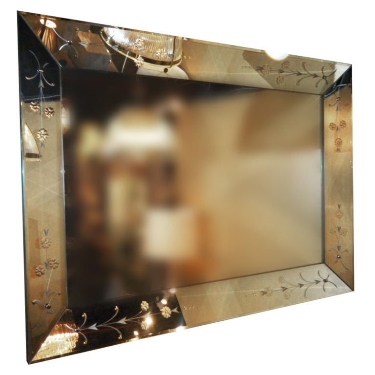 1950's Venician Style Mirror For Sale at 1stDibs
