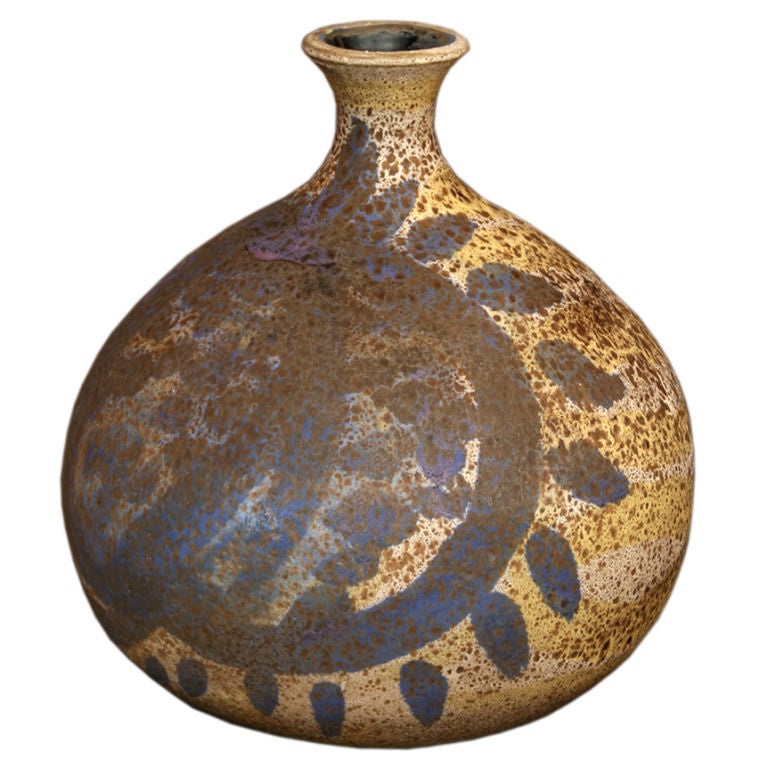 A beautiful Anthony H. Ivins stoneware vessel For Sale at 1stDibs