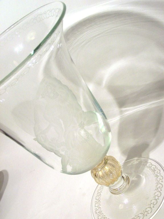 Monumental Guido Balsema Stella for Salir Chalice, Murano, Italy For ...