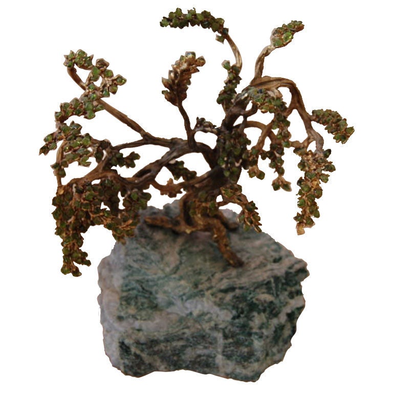 TABLE TOP GEODE TREE SCULPTURE at 1stDibs