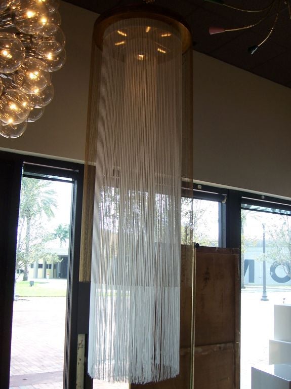 Spectaular 9 Ft Long Draping Fringe Light Fixture at 1stDibs