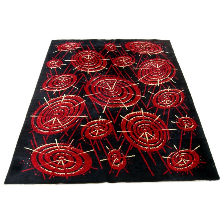 Atomic Patterned Rug at 1stDibs