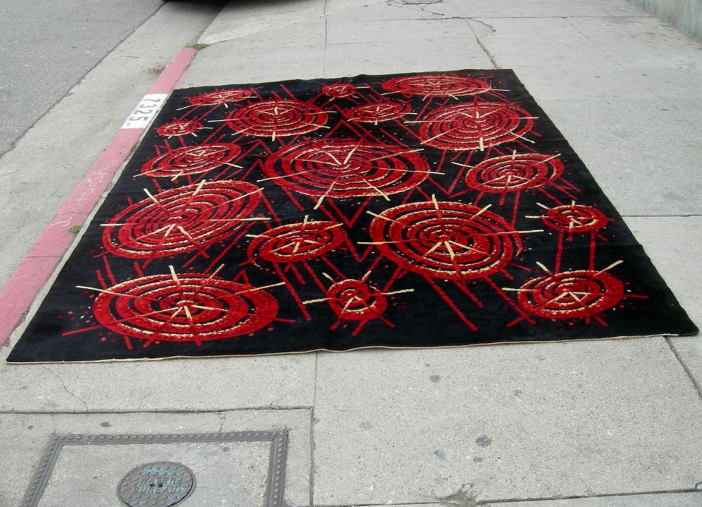 Atomic Patterned Rug at 1stDibs