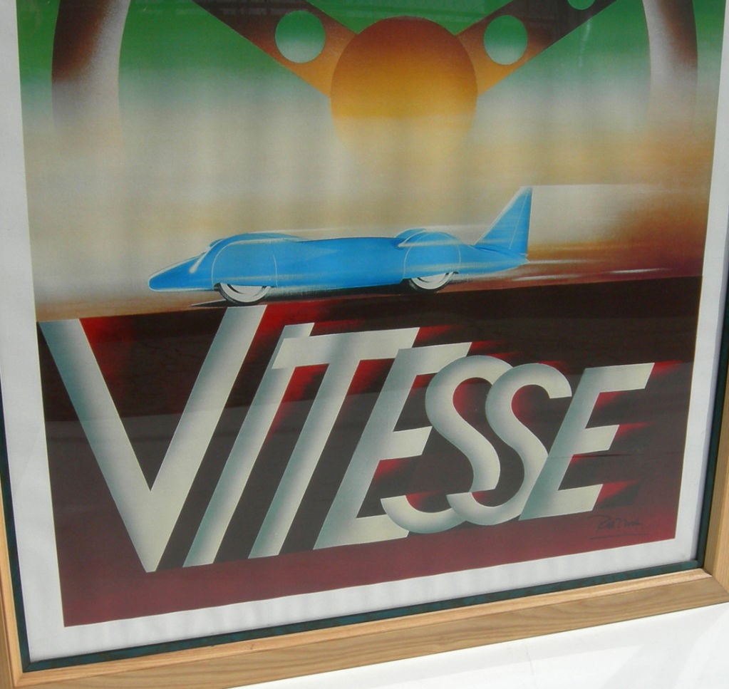 Art Deco Styled Poster Signed Razzia at 1stDibs