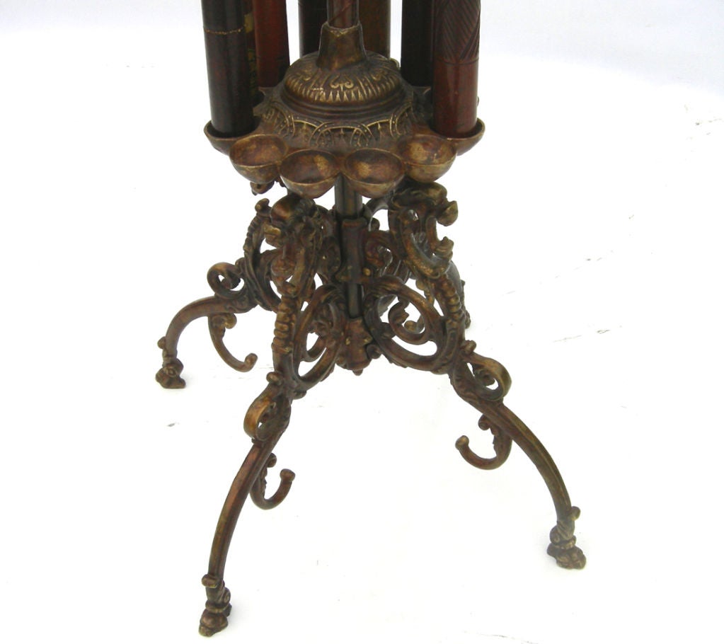 Victorian Free Standing Brass Pool Cue Carousel at 1stDibs