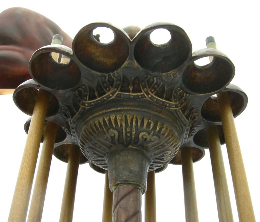 Victorian Free Standing Brass Pool Cue Carousel at 1stDibs