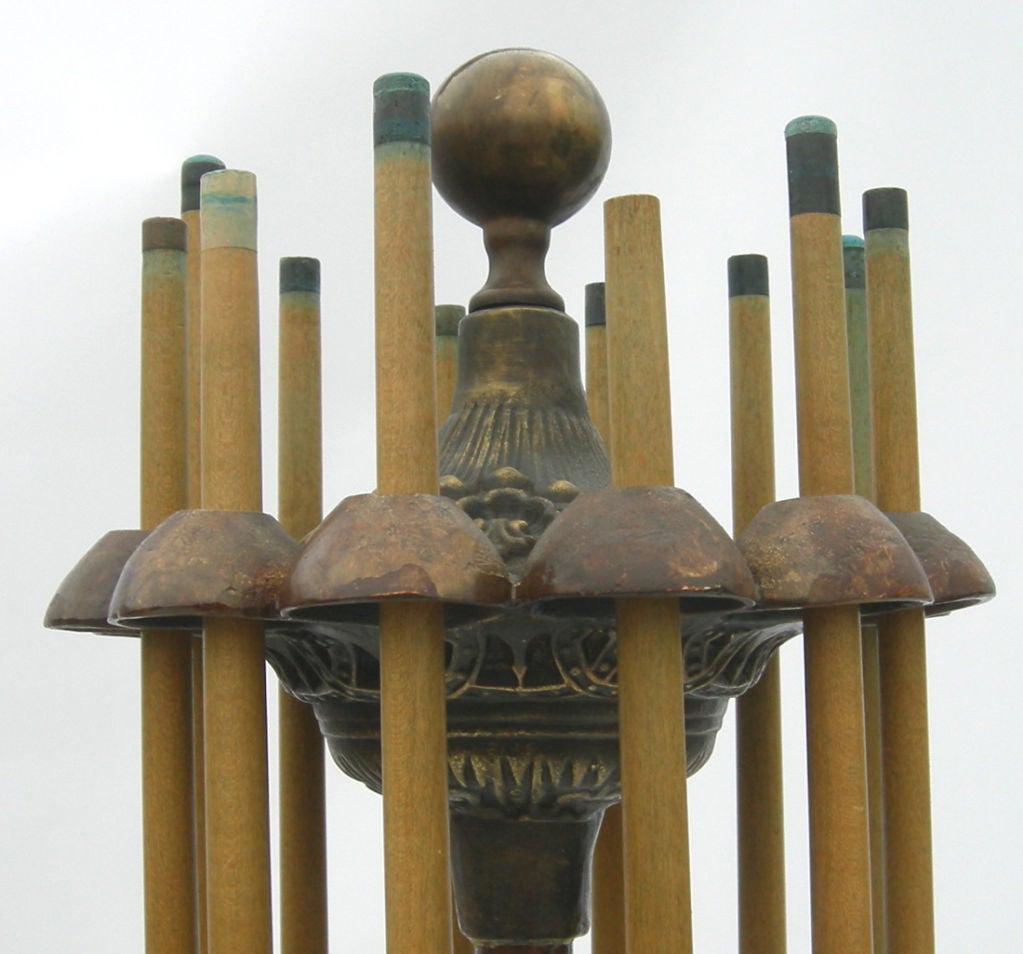 Victorian Free Standing Brass Pool Cue Carousel at 1stDibs
