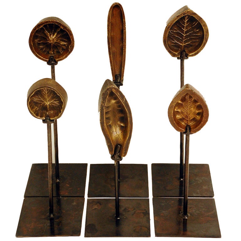 Antique botanical bronze mold collection at 1stDibs
