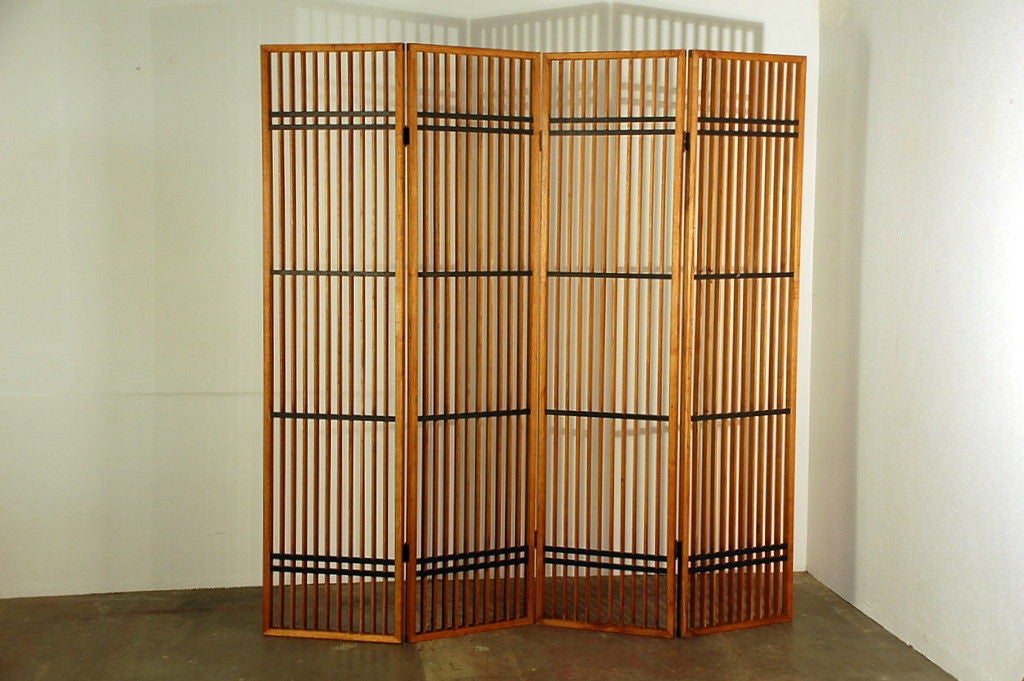 One-of-a-kind modernist folding screen at 1stDibs
