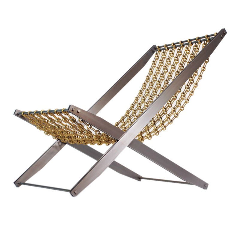 Sculptural limited edition Chain Reaction chair at 1stDibs