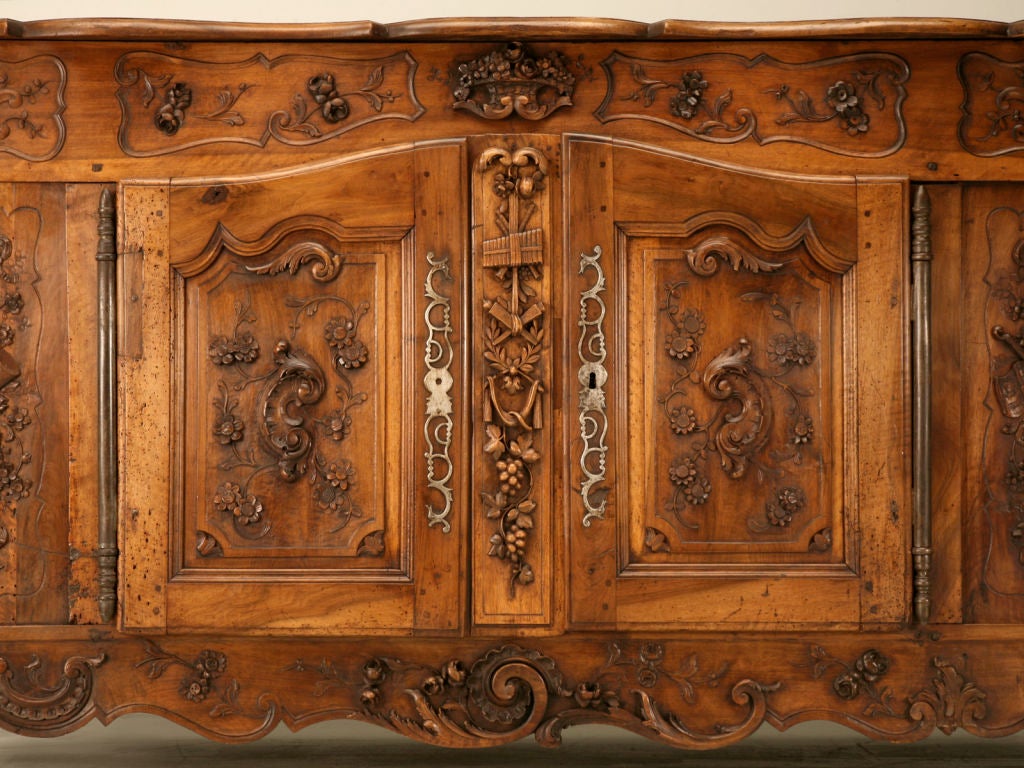 Spectacular18th C. Heavily Carved FrenchWalnut Rococo Buffet at 1stDibs