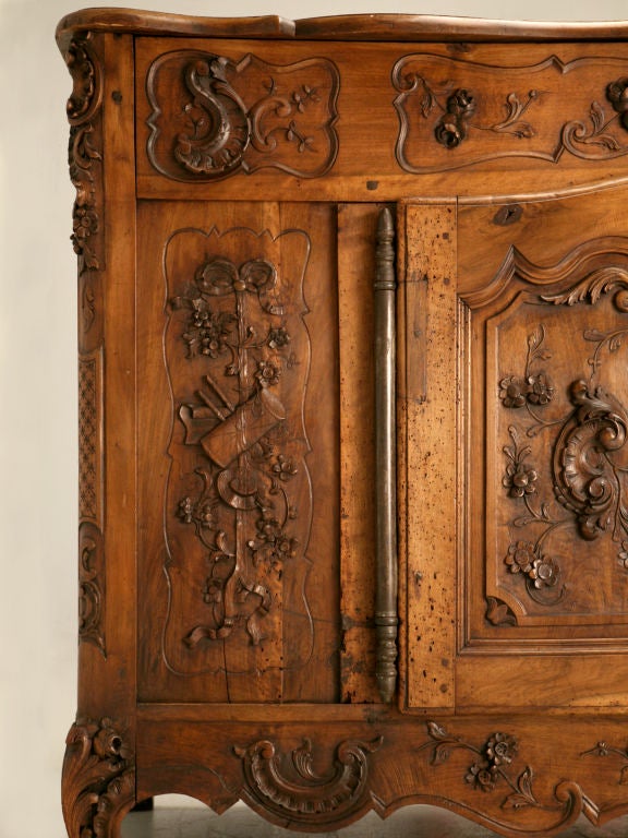 Spectacular18th C. Heavily Carved FrenchWalnut Rococo Buffet at 1stDibs