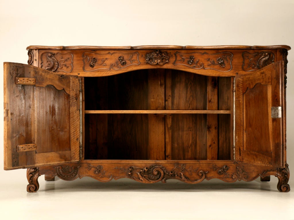 Spectacular18th C. Heavily Carved FrenchWalnut Rococo Buffet at 1stDibs