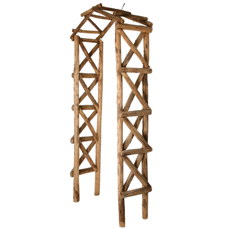 Rustic Vintage English Natural Pine Arbor at 1stDibs | rustic arbor for ...