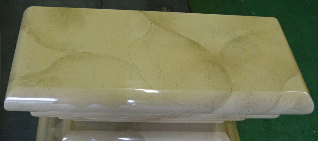 Faux Parchment Console at 1stDibs