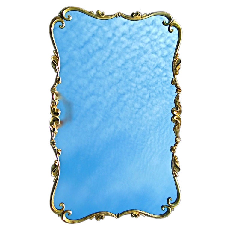 Monumental Gilt Scroll Frame Mirror at 1stDibs