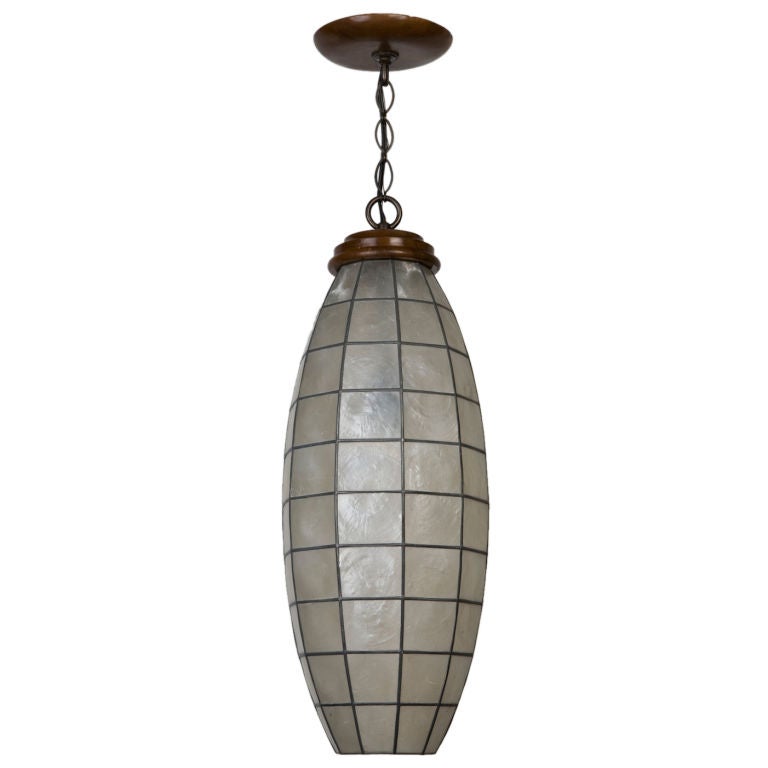 An antique capiz shell pendant at 1stDibs