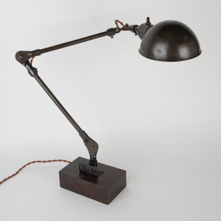 A vintage adjustable machinist's table lamp at 1stDibs