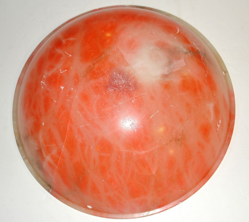 Pink Alabaster Light Fixture For Sale at 1stdibs