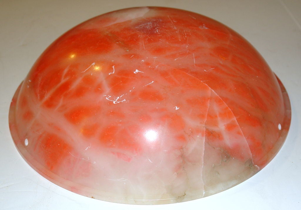 Pink Alabaster Light Fixture For Sale at 1stdibs