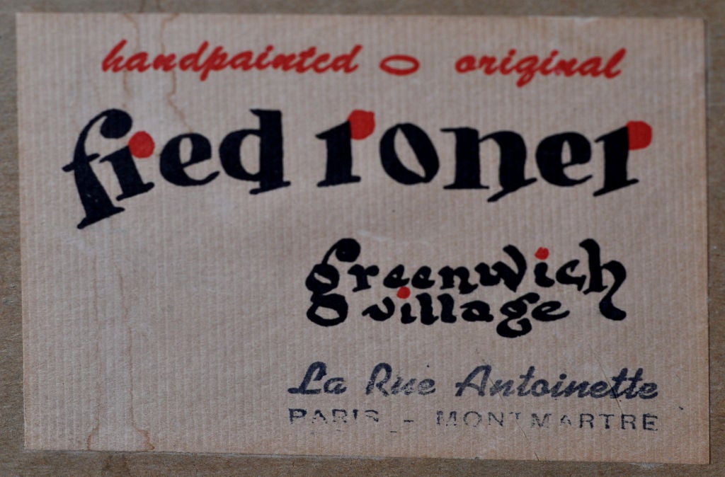 LA RUE ANTOINETTE ORIGINAL WATERCOLOR ARTIST FRED RONER at 1stDibs