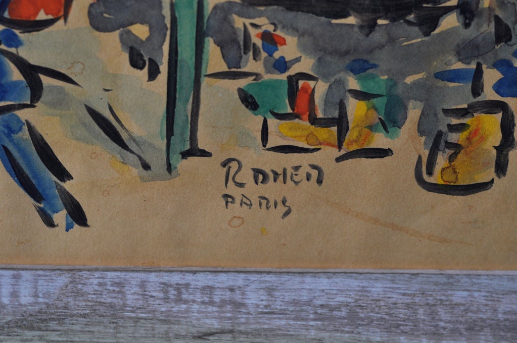 LA RUE ANTOINETTE ORIGINAL WATERCOLOR ARTIST FRED RONER at 1stDibs