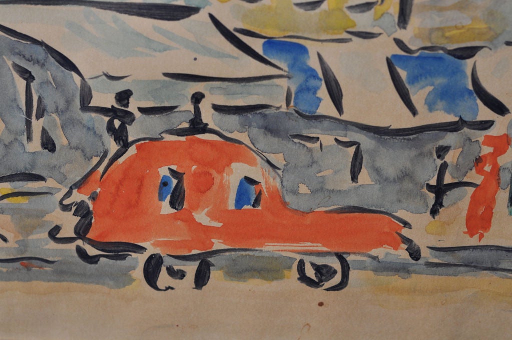 LA RUE ANTOINETTE ORIGINAL WATERCOLOR ARTIST FRED RONER at 1stDibs