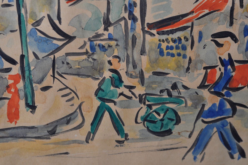 LA RUE ANTOINETTE ORIGINAL WATERCOLOR ARTIST FRED RONER at 1stDibs