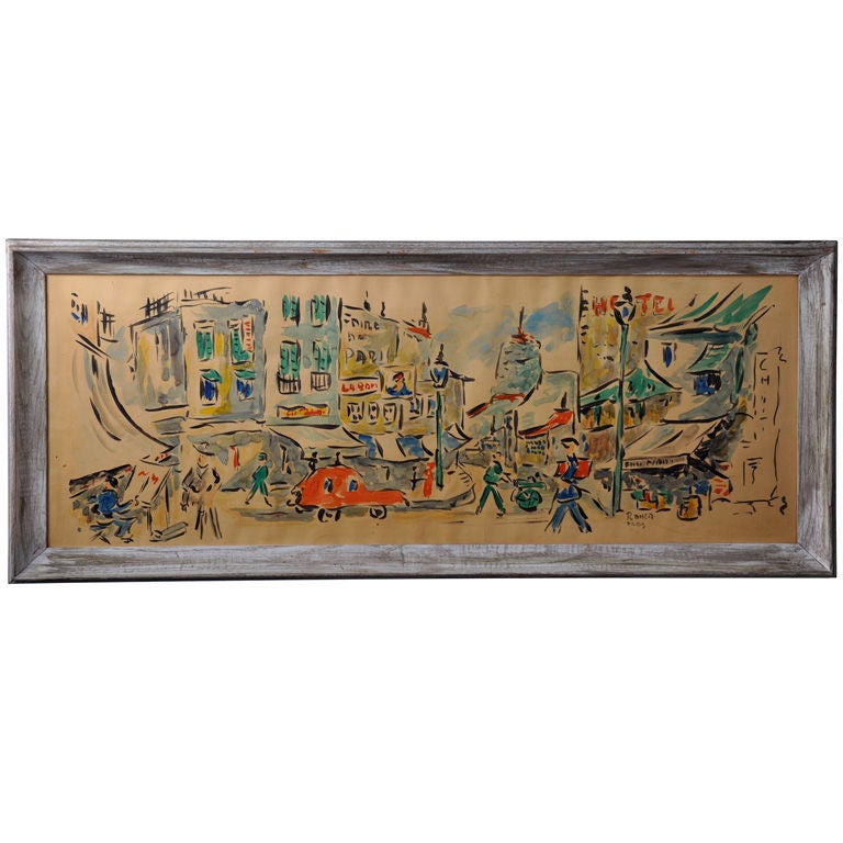 LA RUE ANTOINETTE ORIGINAL WATERCOLOR ARTIST FRED RONER at 1stDibs