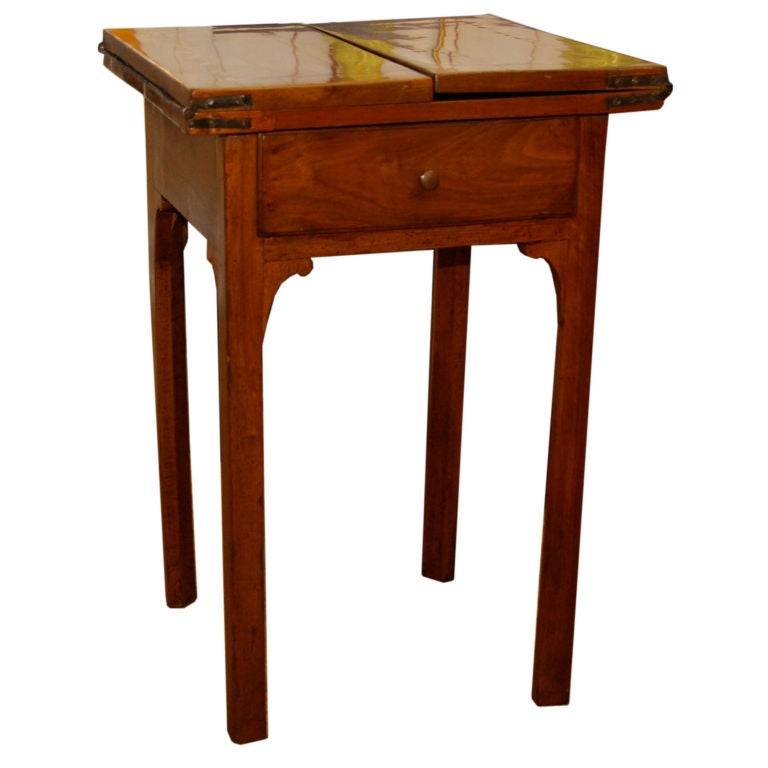 Game table having inlaid folding top For Sale at 1stDibs