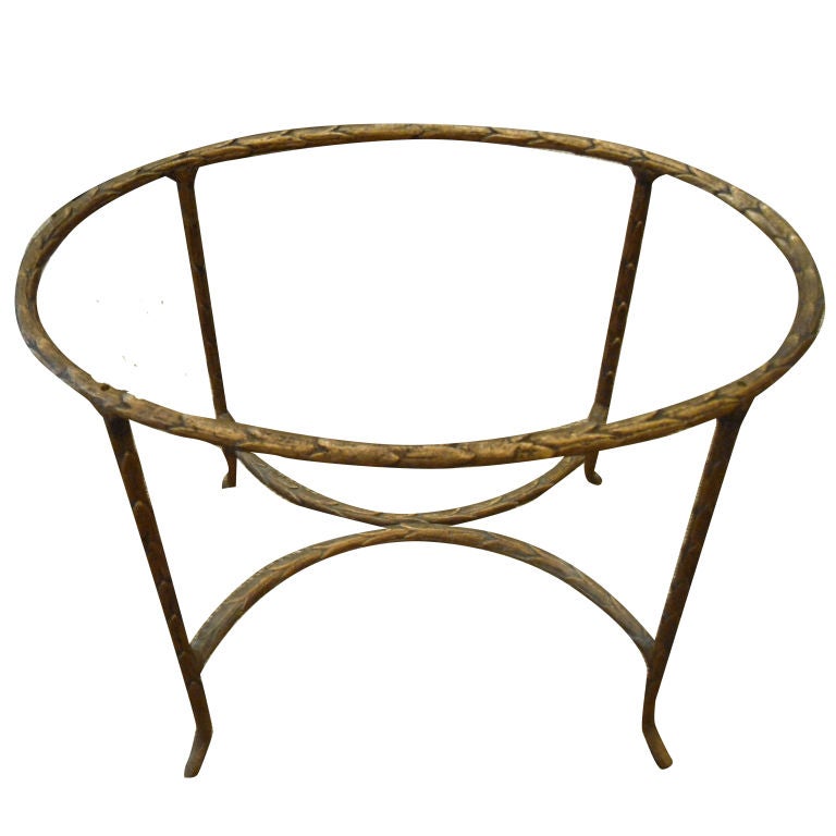 Reeded Tole Table Base, Jansen Style at 1stDibs