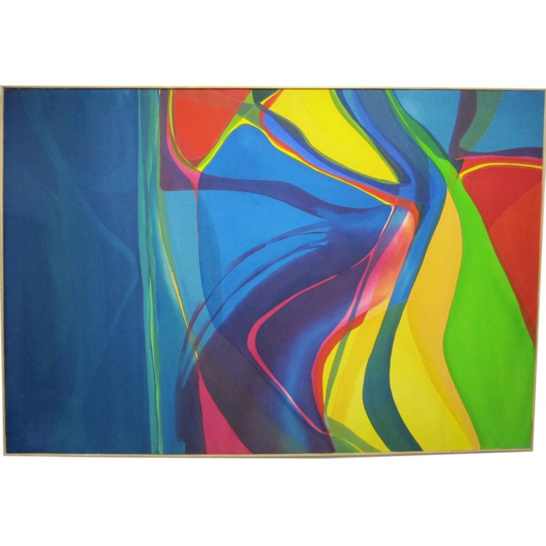 Large Abstract Painting by Geri Taper (1921 - 2004) at 1stDibs