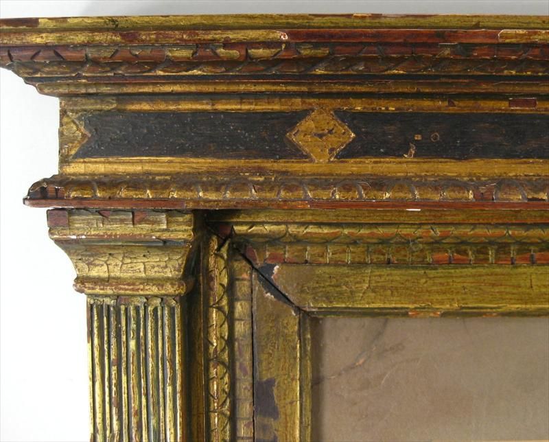 19th C. Italian Gilded Frame with Renaissance Print at 1stDibs