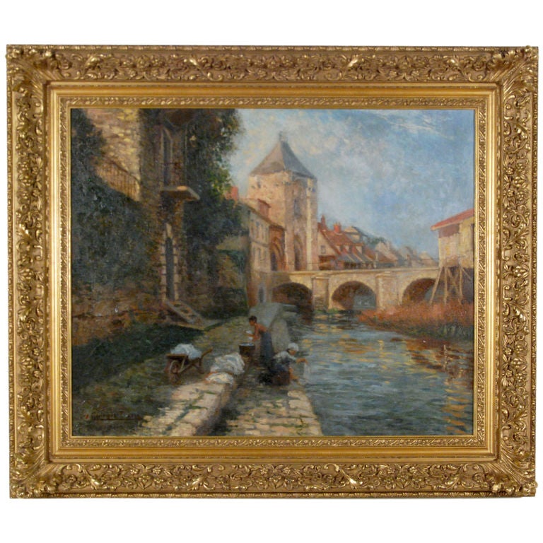 “Two Figures along a River” by George Plasse at 1stDibs