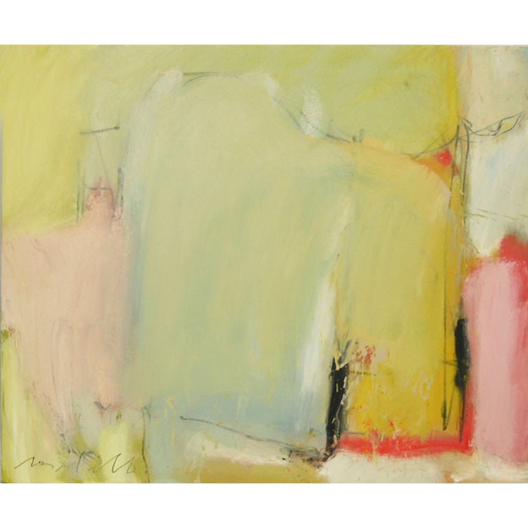 Abstract oil on canvas by the noted artist Victor Mirabelli at 1stDibs