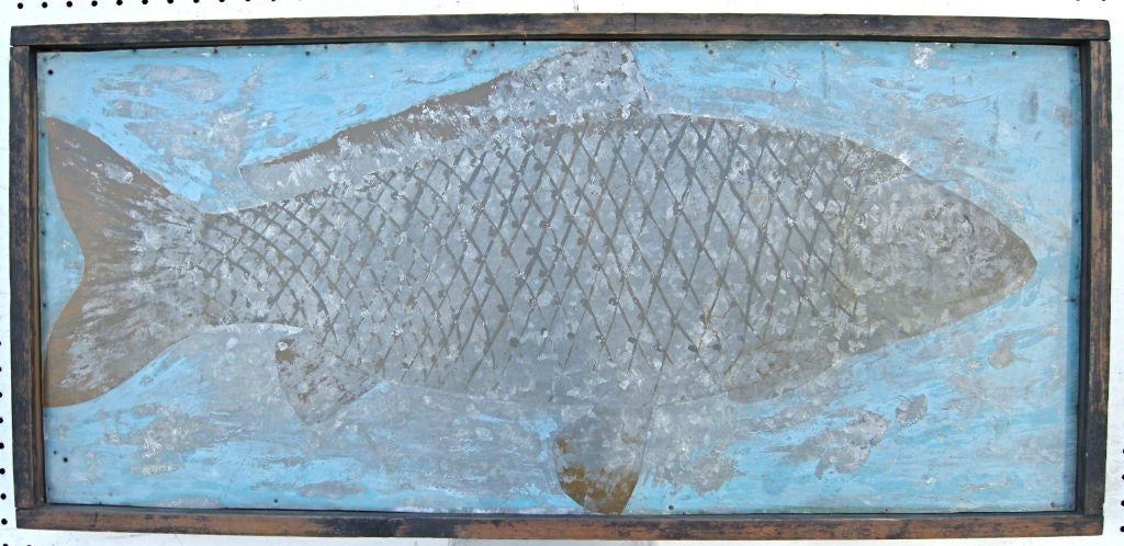 Rustic Fish Camp Sign at 1stDibs