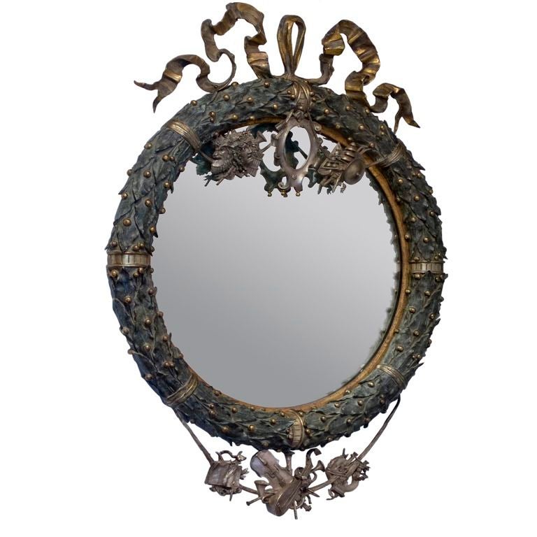 Bronze Framed Mirror at 1stDibs