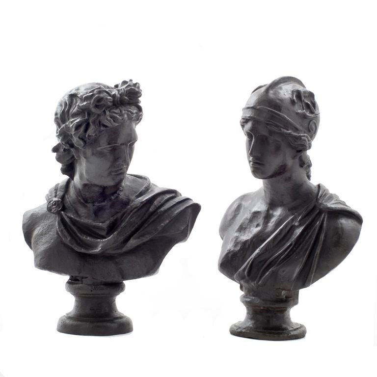 Cast Iron Apollo and Athena at 1stDibs