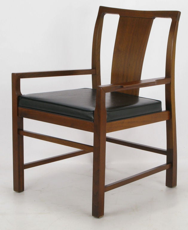 Set Six Hibriten Curved Back Walnut Dining Chairs at 1stDibs | hibriten ...