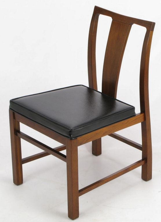 Set Six Hibriten Curved Back Walnut Dining Chairs at 1stDibs | hibriten ...