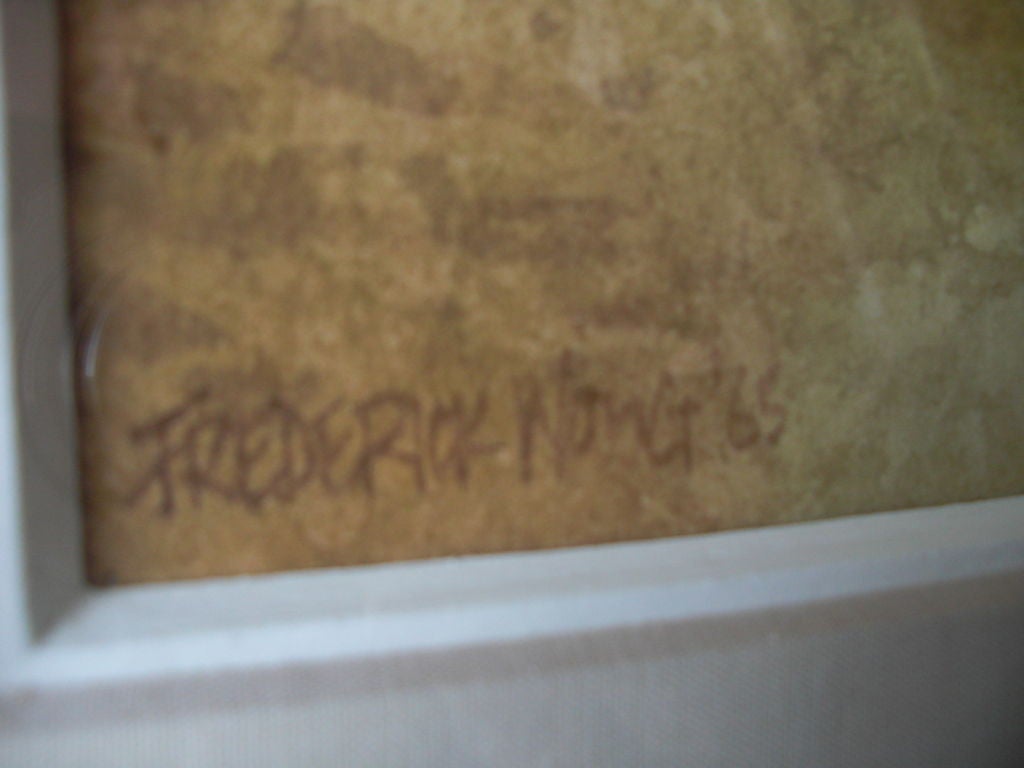 1965 watercolor by Frederick Wong at 1stDibs