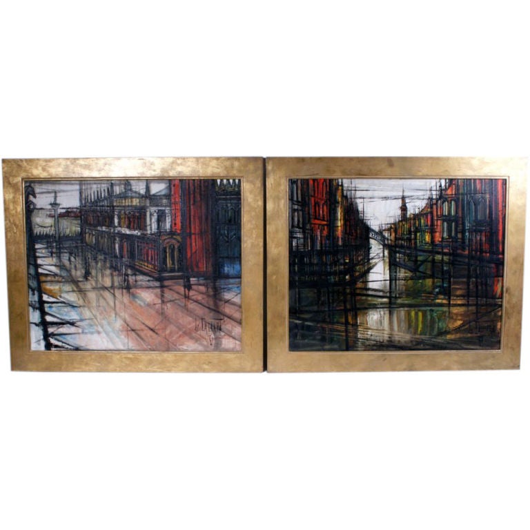 Pair of Oil Paintings by De Cachard at 1stDibs