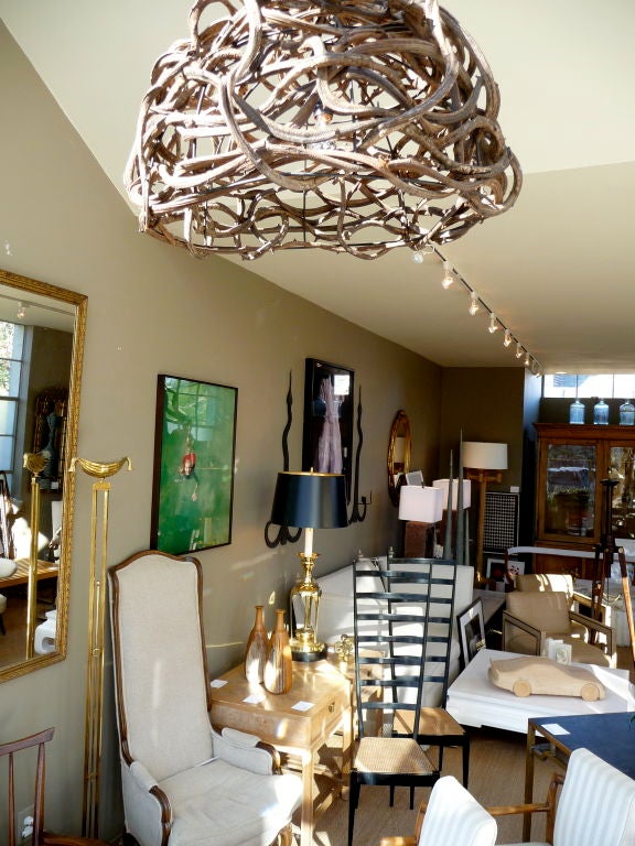 Folk Art Grapevine Chandelier at 1stDibs