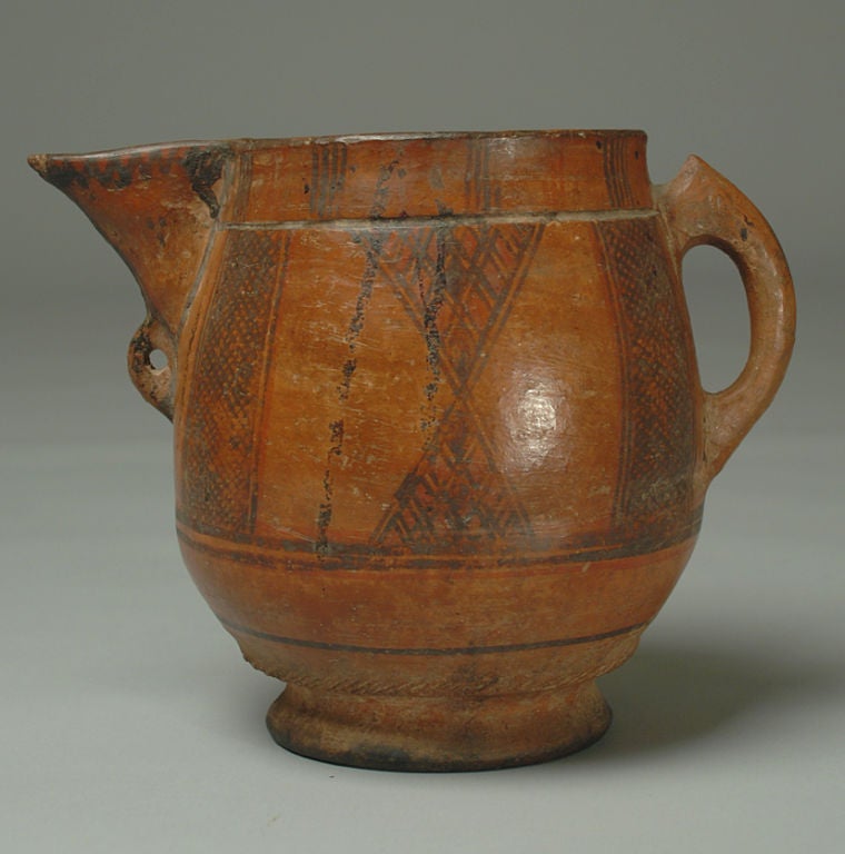 Large Antique Rif Berber Ceramic Pitcher - Morocco at 1stDibs