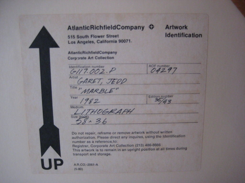 Set of three large lithographs by Jedd Garet at 1stDibs