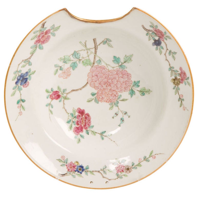 Chinese Famille Rose Barber Basin For Sale at 1stDibs