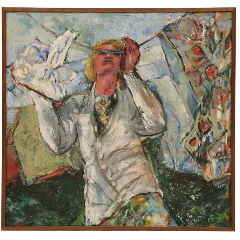 1950 s Expressionist Oil Painting At 1stdibs 1950 s Expressionist Oil Painting At 1stdibs