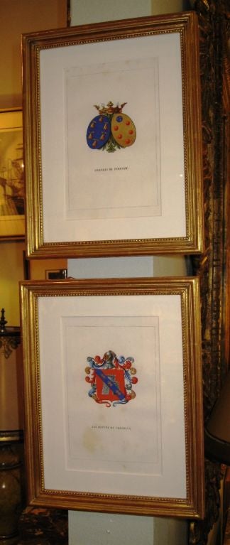 Set of 10 Early 19th Century Italian Family Regional Crests at 1stDibs