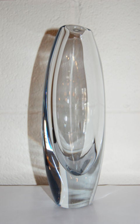 Swedish Art Glass Crystal Vase by Strombergshyttan at 1stDibs ...