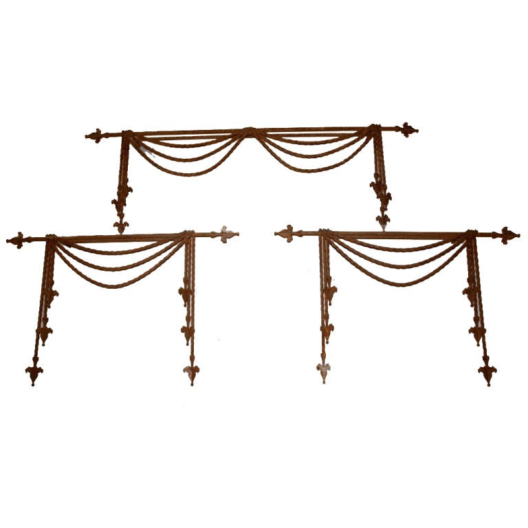Vintage Wrought Iron Window Valances For Sale at 1stDibs
